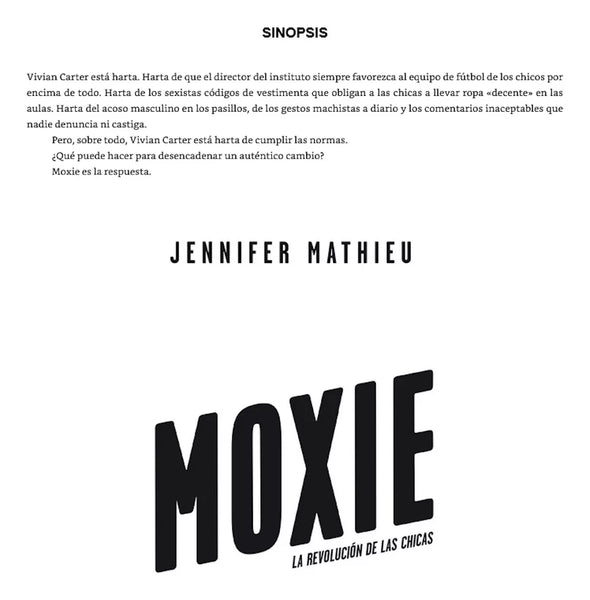 MOXIE - Jennifer Mathieu (V&R) (3766) – GRUPO CORPORATIVO LUDP & BETTY BOOK
